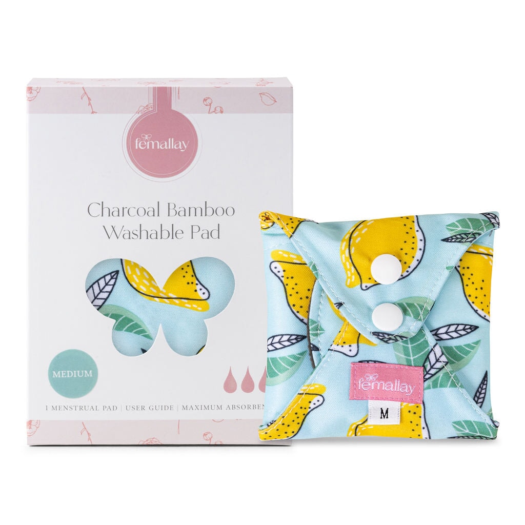 Bamboo Charcoal Reusable Menstrual Pads - Separates – Blessed by ...