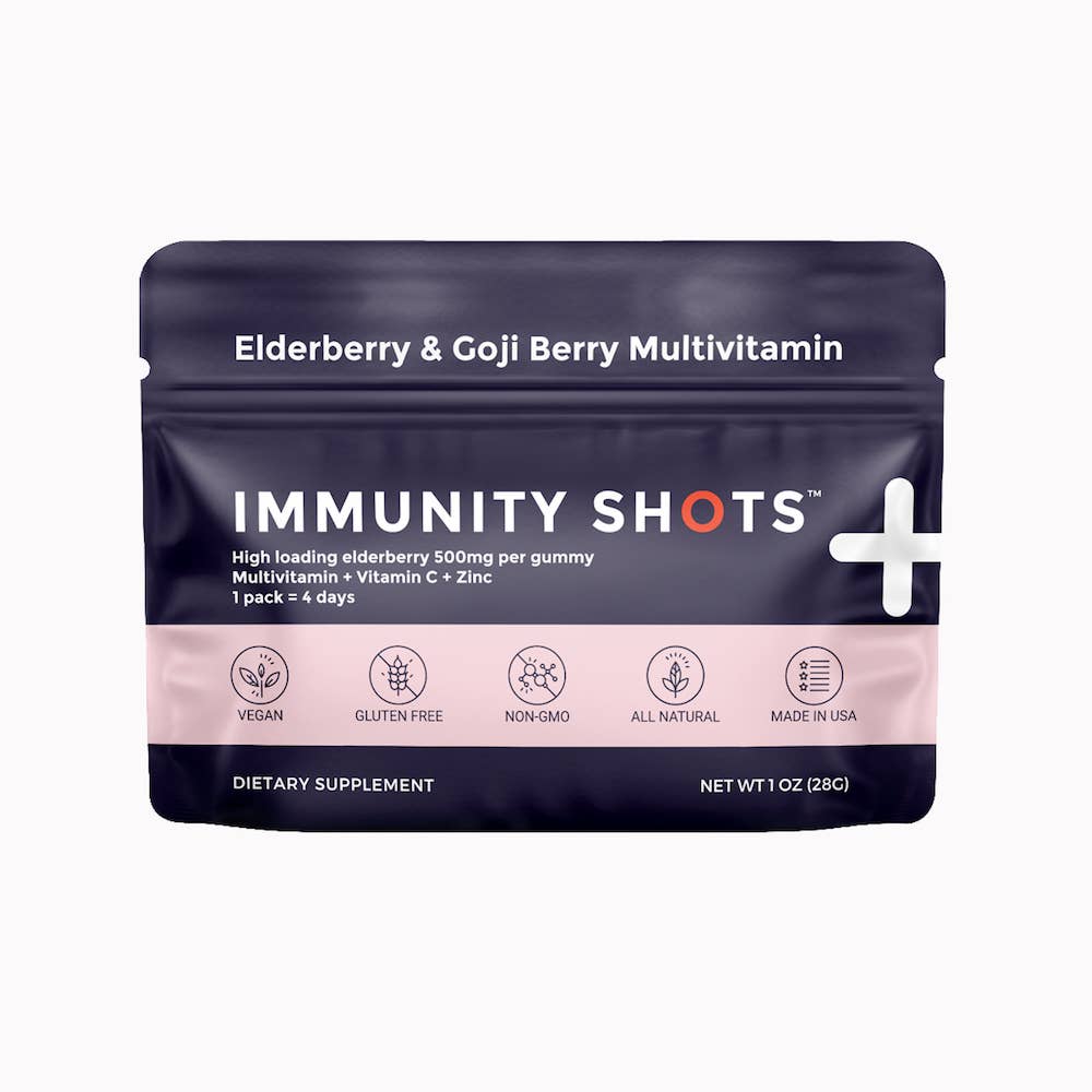 Immunity Shots Elderberry Goji Berry Multivitamin 48-Serving – Blessed ...